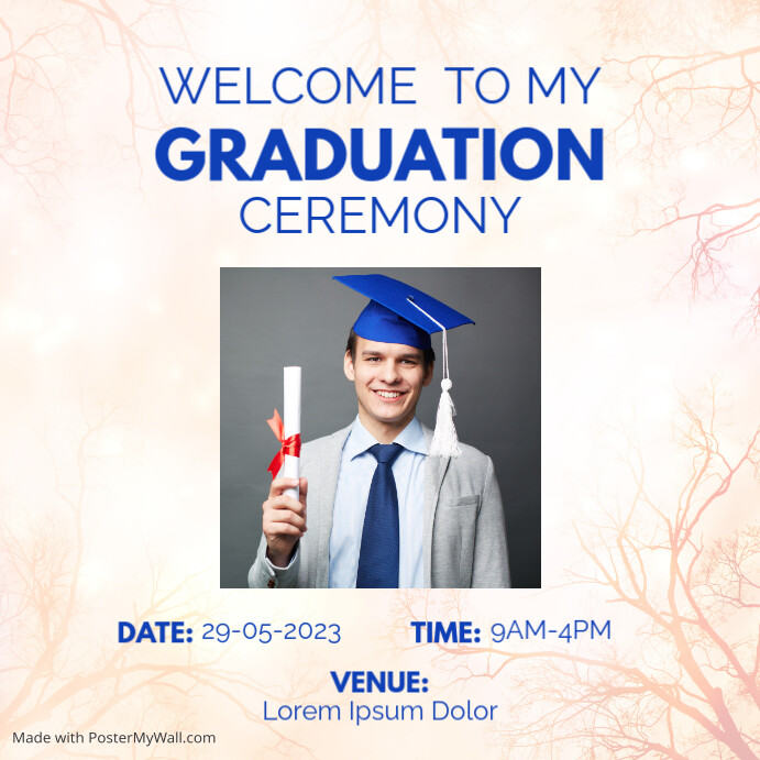 graduation ceremony invitation flyer Template | PosterMyWall