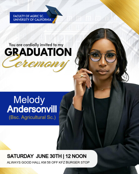 Graduation ceremony invite Template | PosterMyWall