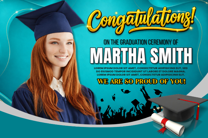 Graduation Ceremony Poster Template | PosterMyWall