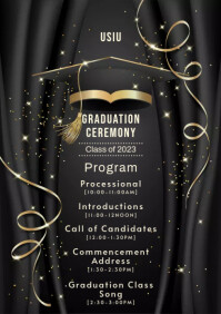 graduation program template | PosterMyWall