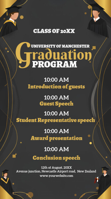 Copy of Graduation Ceremony Schedule Instagram Story | PosterMyWall