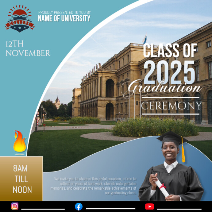 Graduation ceremony template | PosterMyWall