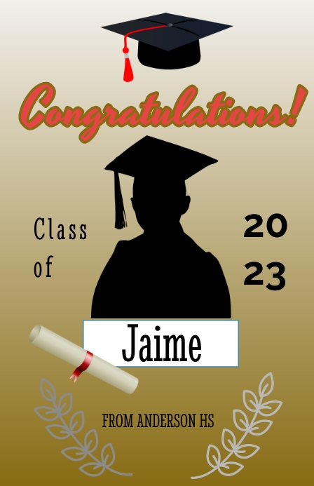 Graduation Congrats poster Template | PosterMyWall