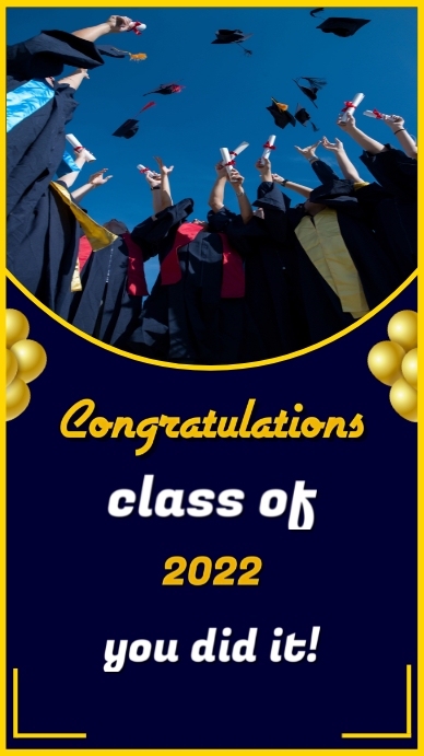 Graduation congratulation instagram story Template | PosterMyWall