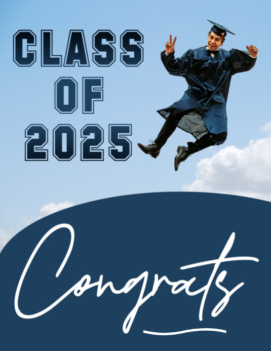 graduation congratulations class of 2025 congrats card design Template ...