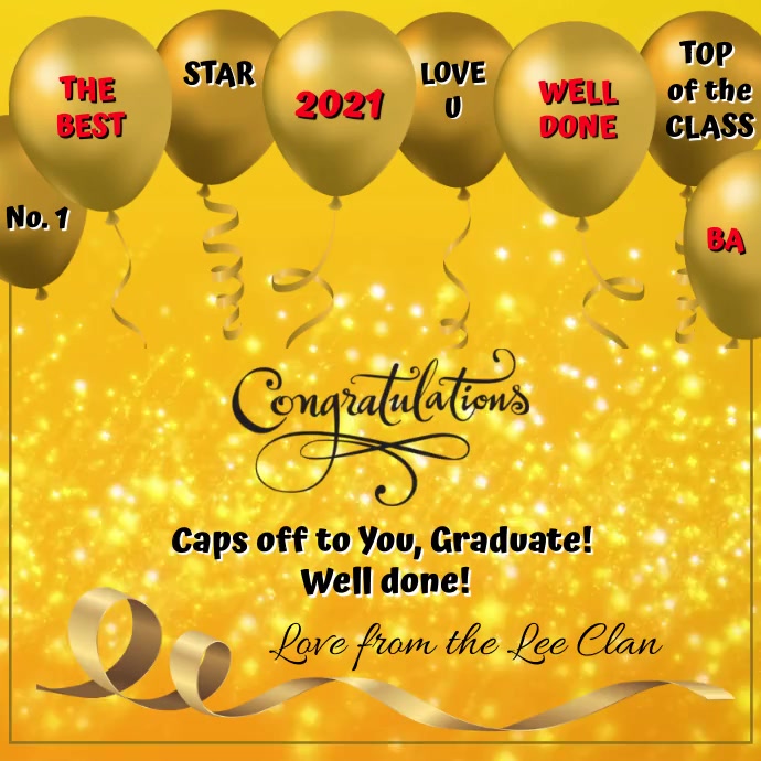 GRADUATION Congratulations Template | PosterMyWall