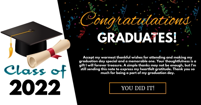 Copy of GRADUATION COVER TEMPLATE.E | PosterMyWall