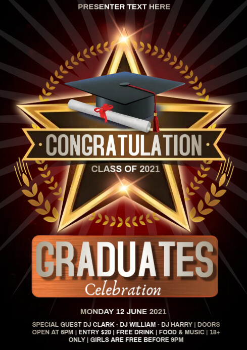 Graduation Template | PosterMyWall