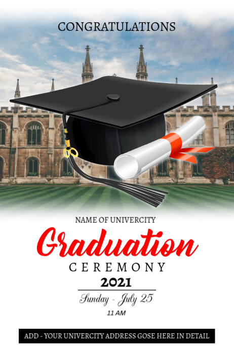 GRADUATION Template | PosterMyWall