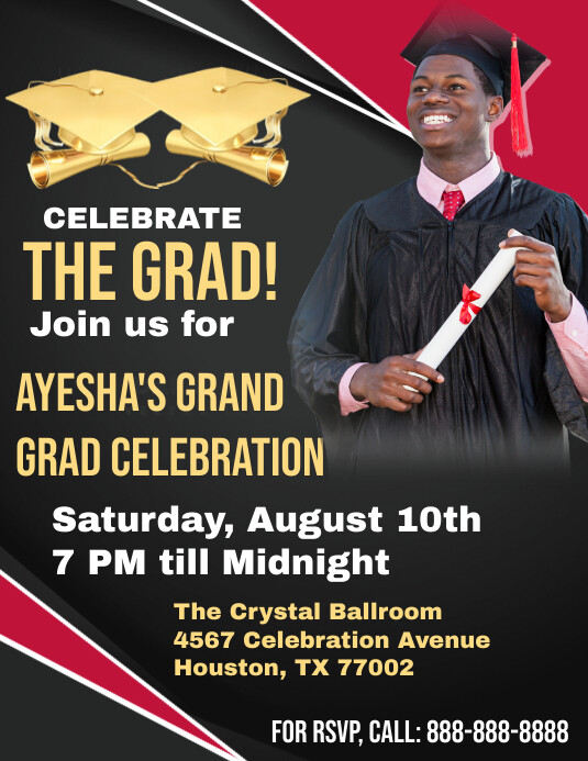 Graduation Celebration Flyers Template | PosterMyWall