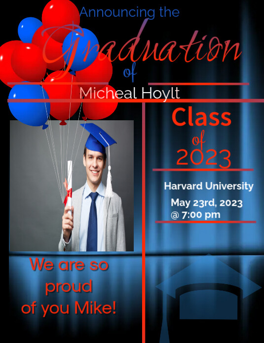 Graduation Flyer Template | PosterMyWall