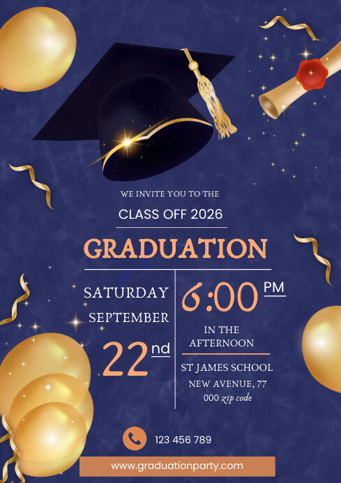 Modèle Graduation flyer | PosterMyWall
