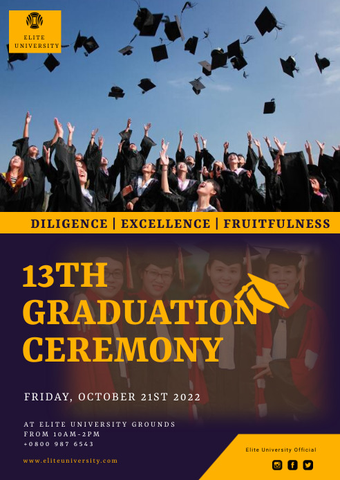Graduation flyer Template | PosterMyWall