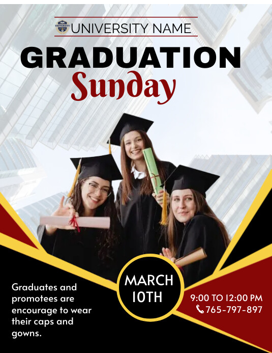 graduation flyer design template | PosterMyWall