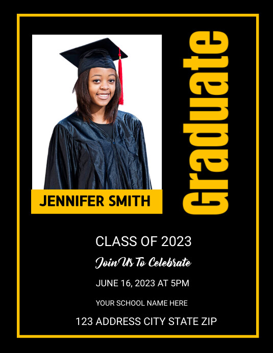graduation flyer Template | PosterMyWall