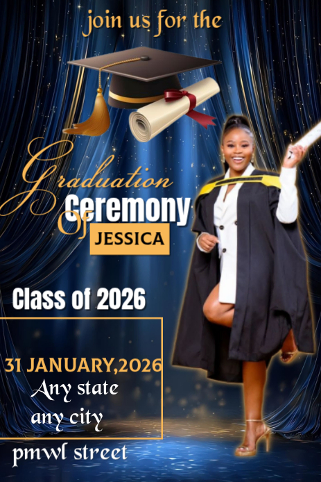 Graduation flyer party design Template | PosterMyWall