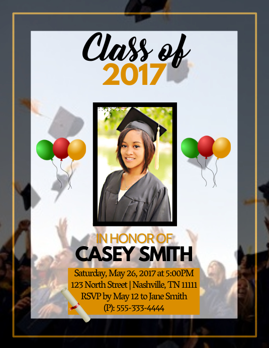 Graduation Template | PosterMyWall