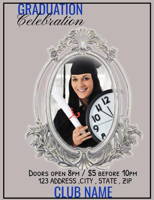 GRADUATION FLYER TEMPLATE | PosterMyWall