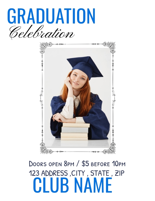 GRADUATION FLYER TEMPLATE | PosterMyWall