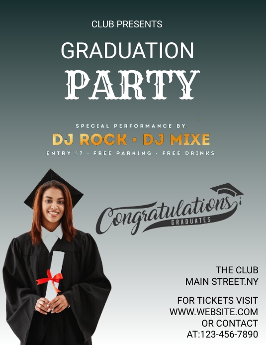 Plantilla de GRADUATION FLYER TEMPLATE | PosterMyWall