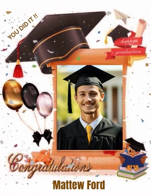 graduation greeting card. Template | PosterMyWall