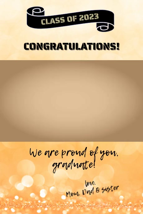 Graduation greetings (golden) Template | PosterMyWall