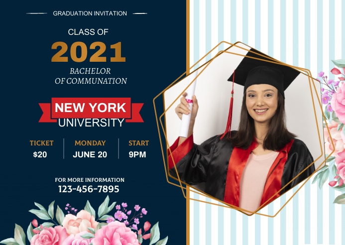 Graduation Invitation Ads Template | PosterMyWall