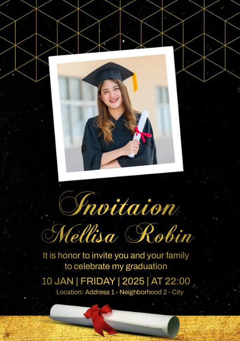 Plantilla de Graduation invitation | PosterMyWall