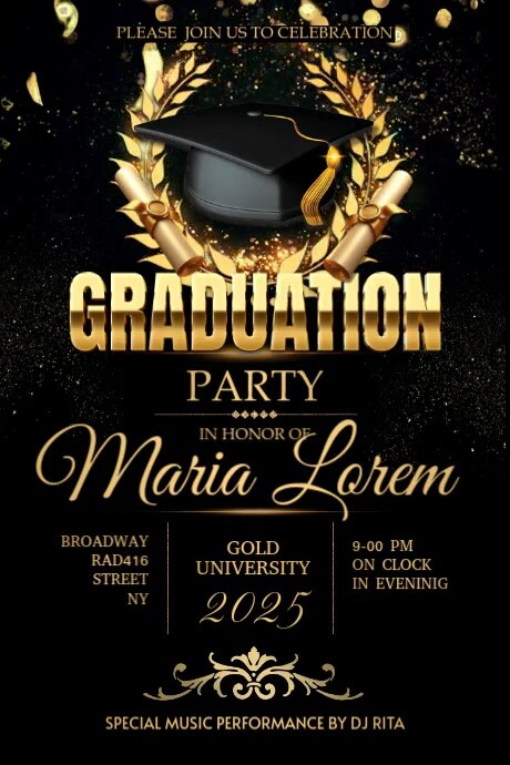 Graduation Invitation Template | PosterMyWall