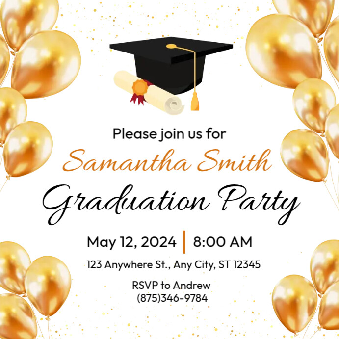 Graduation Invitation Template | PosterMyWall