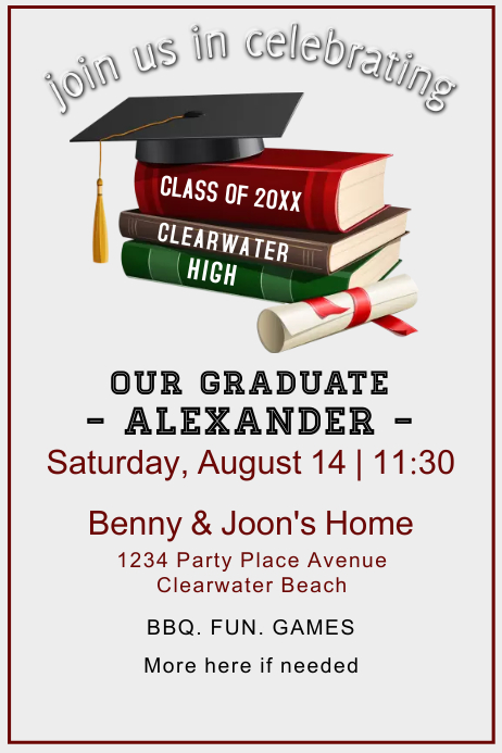 Graduation Invitation for Male Template | PosterMyWall