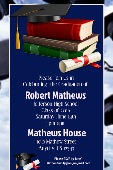 Graduation Invitation Template | PosterMyWall