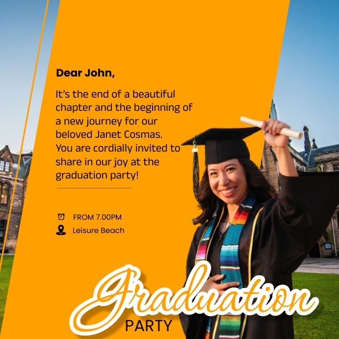 Graduation invitation template | PosterMyWall