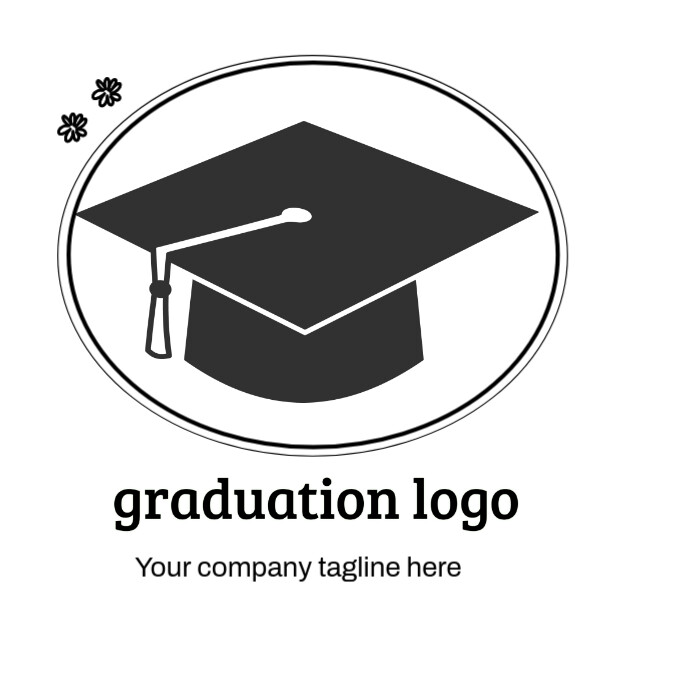 graduation logo black and white graduation logo design template ...
