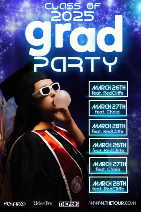 Graduation Night Party Video Template | PosterMyWall