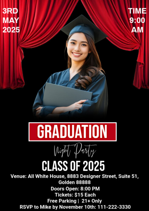 Graduation Party A4 Template | PosterMyWall
