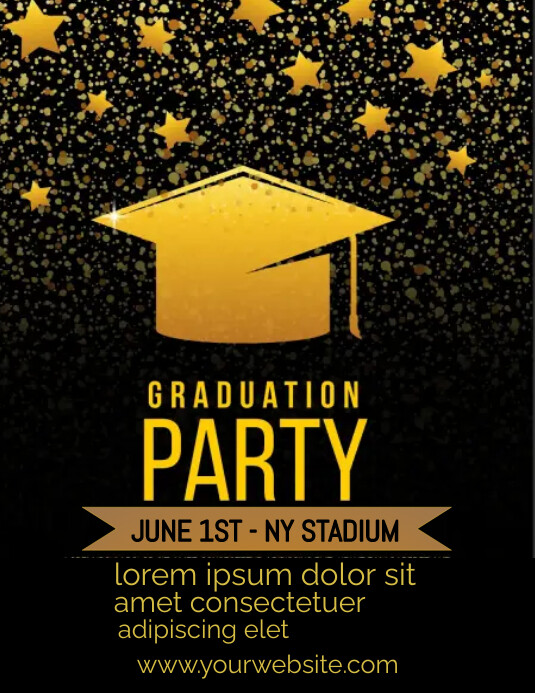 GRADUATION PARTY CELEBRATION POSTER Template | PosterMyWall