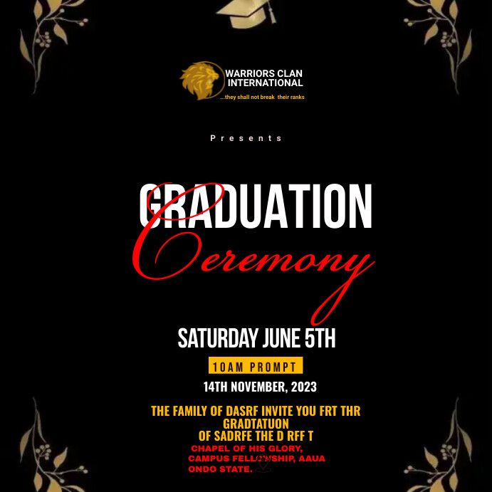 Plantilla de GRADUATION PARTY CEREMONY | PosterMyWall