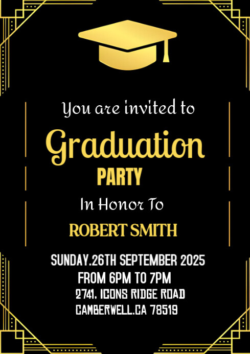 Graduation Party Design Flyer A4 Template | PosterMyWall