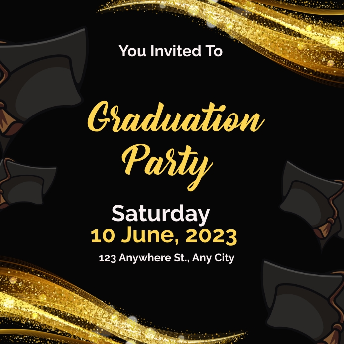 GRADUATION PARTY Template | PosterMyWall