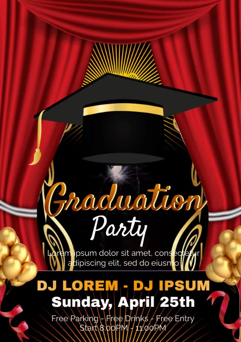 graduation party Template | PosterMyWall