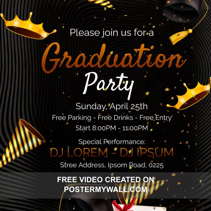 Graduation Party Template | PosterMyWall