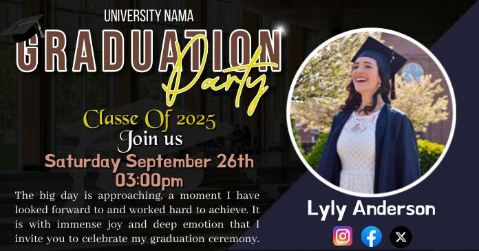 GRADUATION PARTY Template | PosterMyWall