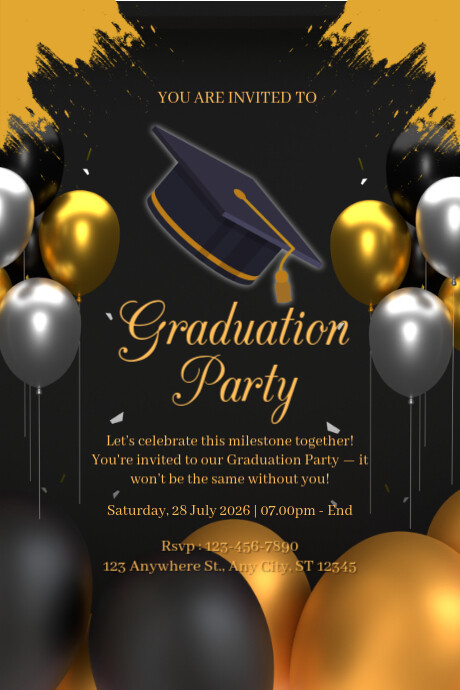 graduation party Template | PosterMyWall