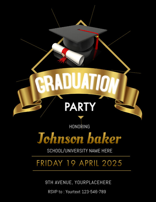 Graduation Party Template | PosterMyWall