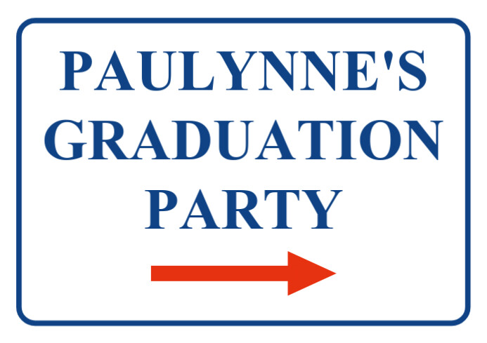 Graduation party direction sign signage A4 Template | PosterMyWall