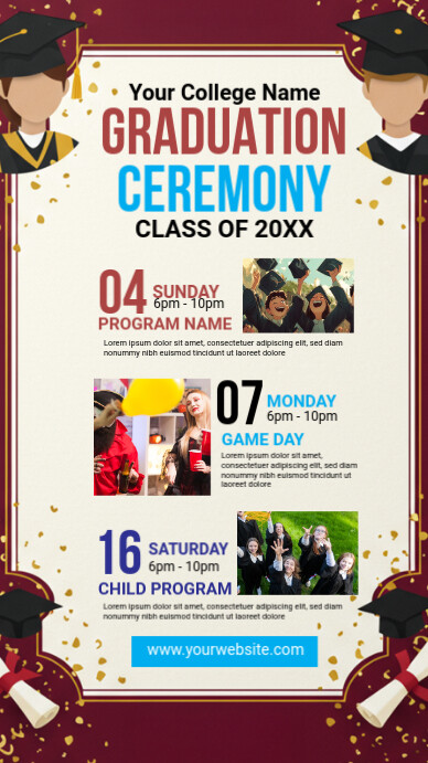 Graduation Party Event Instagram Story Template | PosterMyWall