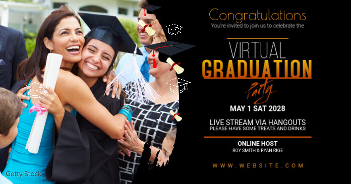 Graduation Party Facebook Share Image Template | PosterMyWall