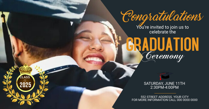 Plantilla de Graduation Party Facebook Share Image | PosterMyWall