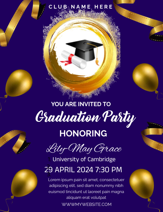 Plantilla de graduation party flyer | PosterMyWall
